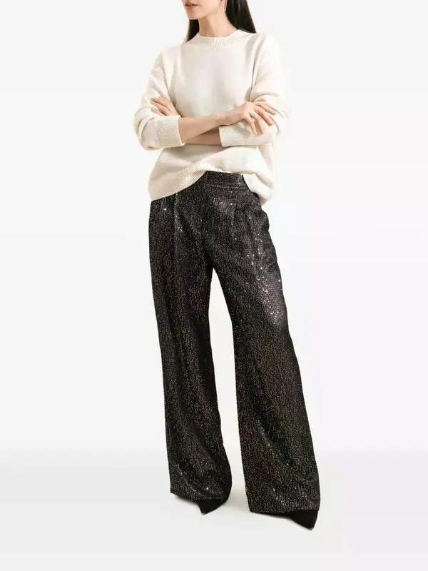 TWP Sequined Wide Leg Trousers