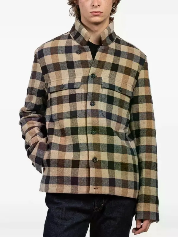 HANNES ROETHER Check-print Shirt Jacket