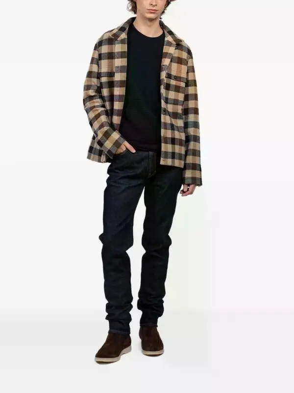 HANNES ROETHER Check-print Shirt Jacket