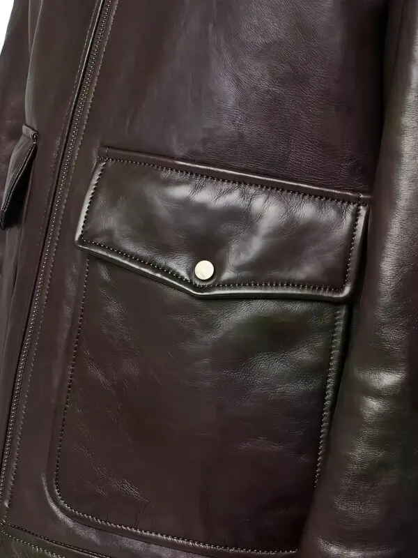 SALVATORE SANTORO Flap-pocket Leather Jacket