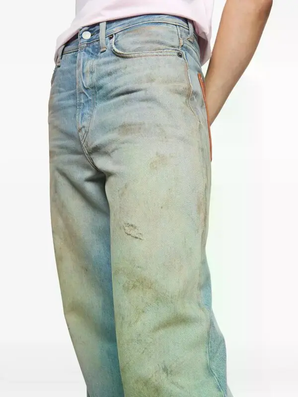 Acne Studios Leather Patch Jeans