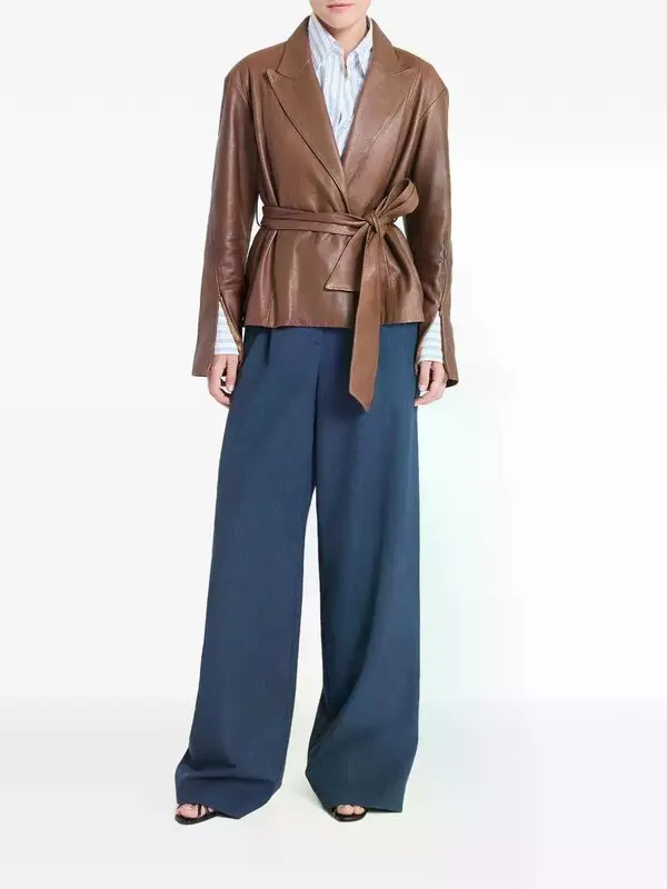 TWP Tie-waist Cropped Jacket