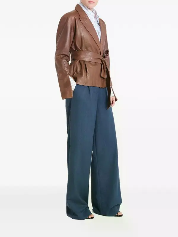 TWP Tie-waist Cropped Jacket