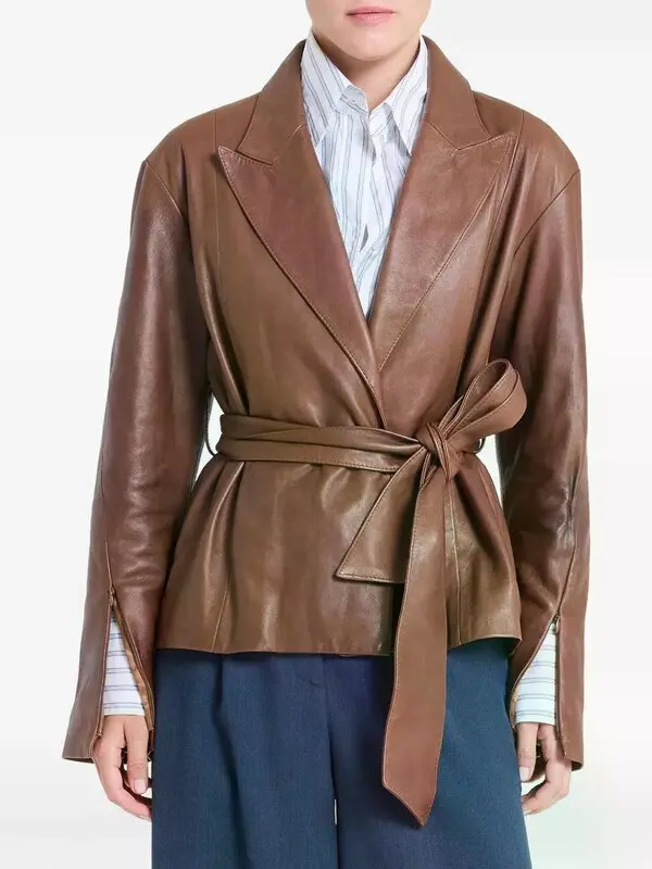 TWP Tie-waist Cropped Jacket