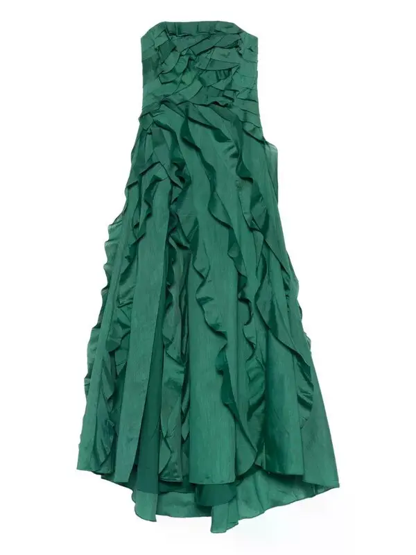Aje Strapless Ruffled Maxi Dress