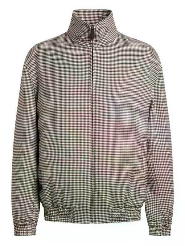 Etro Checked High-neck Bomber Jacket