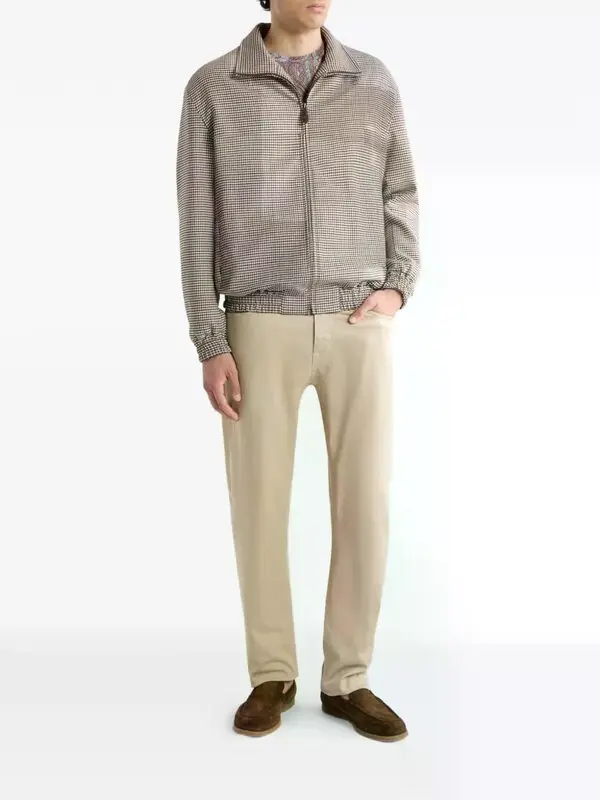 Etro Checked High-neck Bomber Jacket