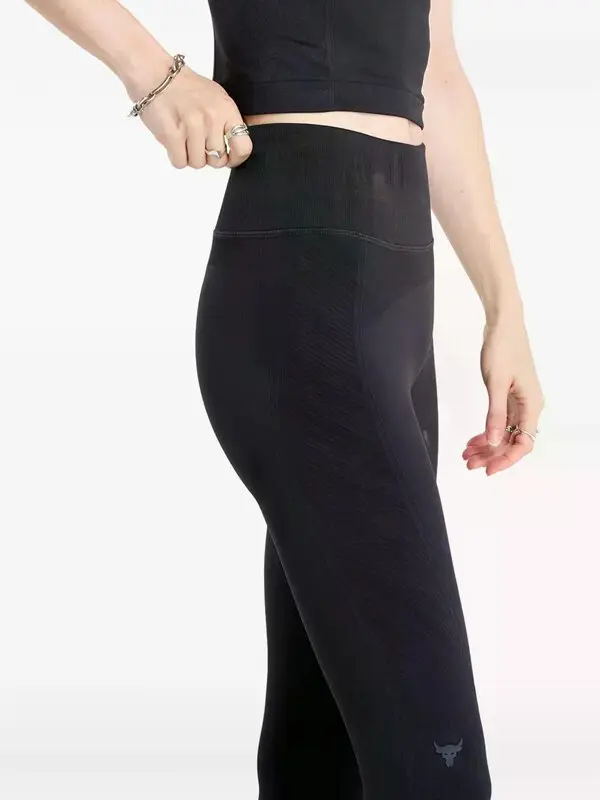 Under Armour Project Rock High-rise Ribbed Leggings - Black