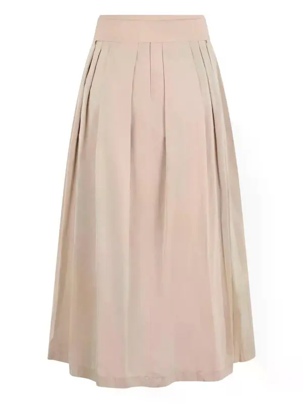 Peserico Pleated Belted Maxi Skirt