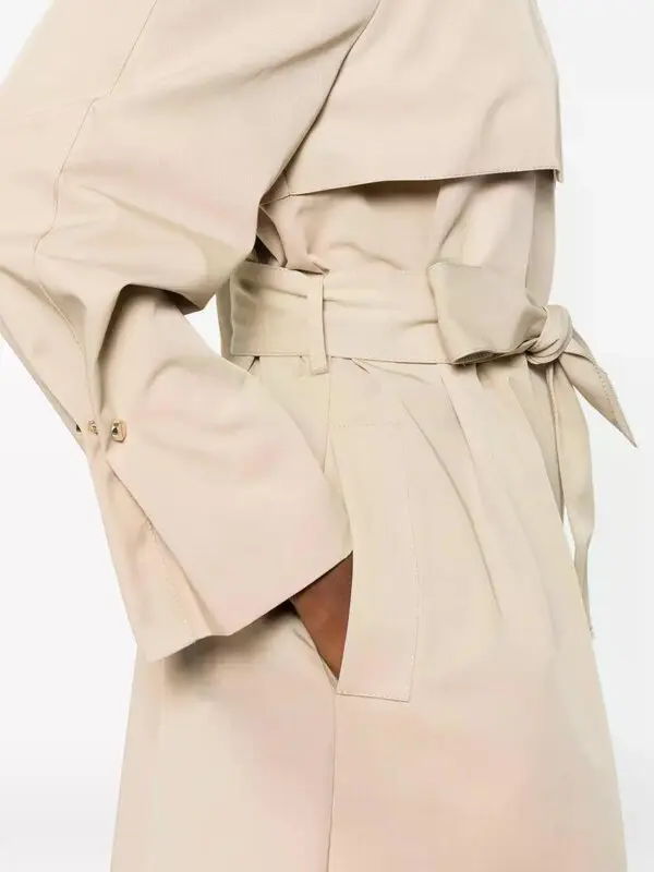 Emporio Armani Belted Coat - Neutrals