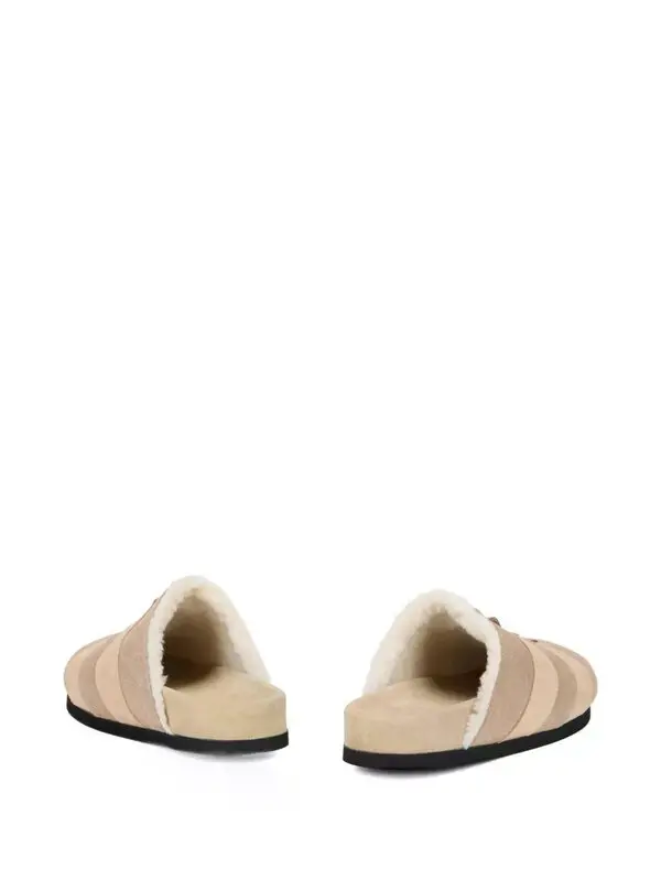 Peserico Panelled Suede Slippers