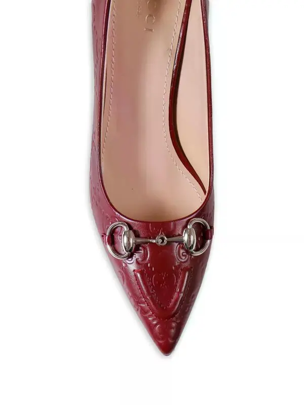 Gucci Horsebit Detail Gg-pattern Pumps
