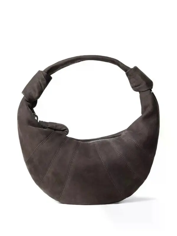 LEMAIRE Topstitched Fortune Croissant Shoulder Bag - Brown