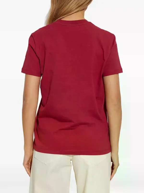 Moncler Logo-embroidered T-shirt - Red