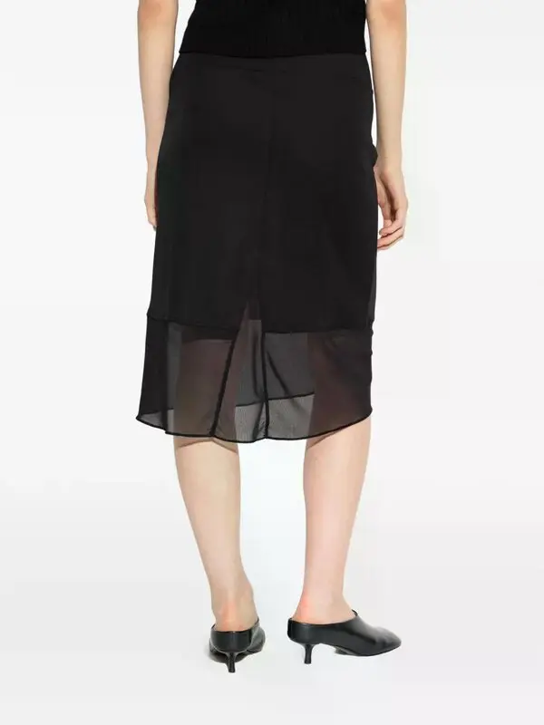 IRO PARIS Mesh-panel Midi Skirt