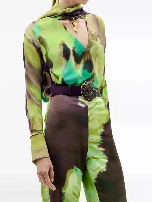 Silvia Tcherassi Jaboca Abstract Print Blouse