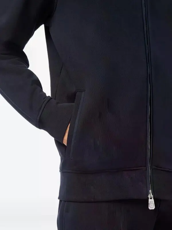 BILLIONAIRE Full-zip Sweatshirt With Logo Plaque - Blue