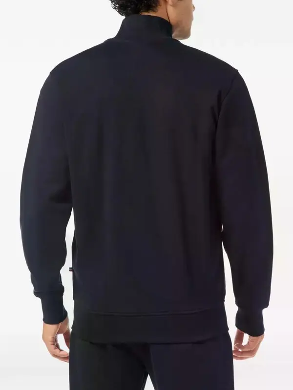 BILLIONAIRE Full-zip Sweatshirt With Logo Plaque - Blue