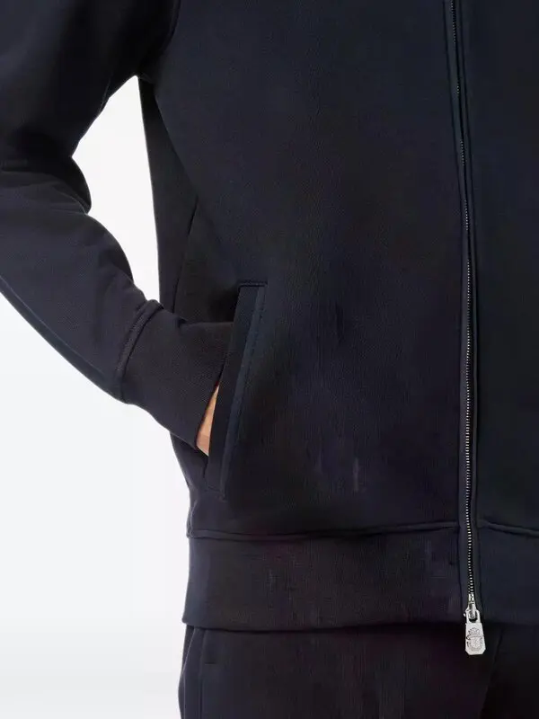 BILLIONAIRE Full-zip Sweatshirt With Logo Plaque - Blue