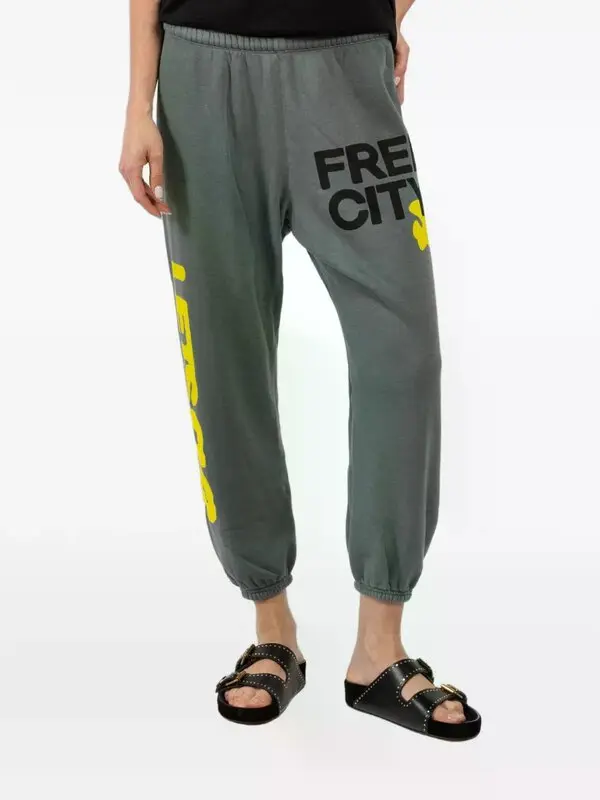 FREECITY Logo-print Track Pants - Grey
