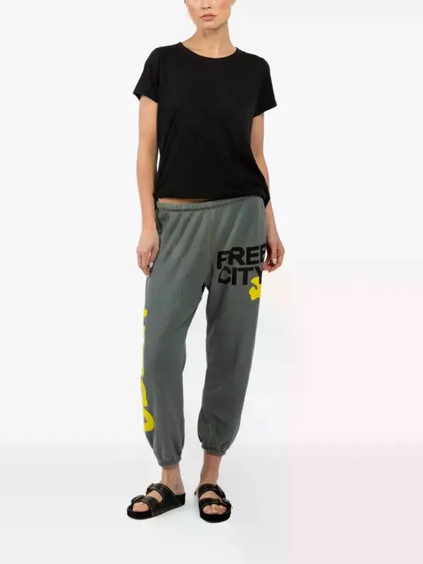 FREECITY Logo-print Track Pants - Grey