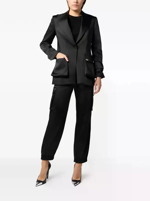 Philipp Plein Satin Single-breasted Blazer