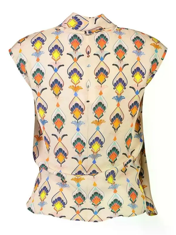 MAISON COMMON Printed Silk Blouse