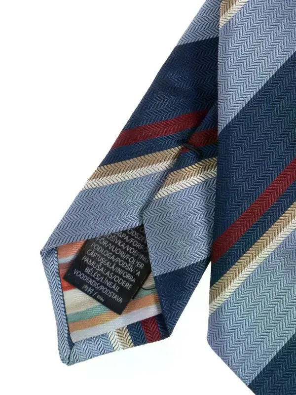 Paul Smith Striped Neck Tie - Blue