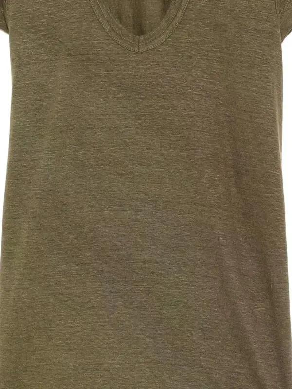 MARANT ETOILE Zankou V-neck T-shirt - Green