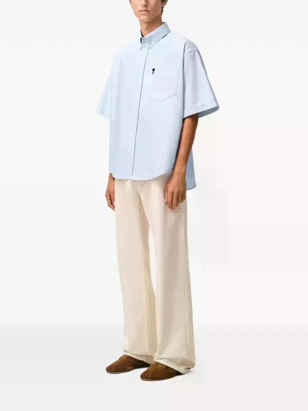 AMI Paris De Coeur Short-sleeve Shirt - Blue