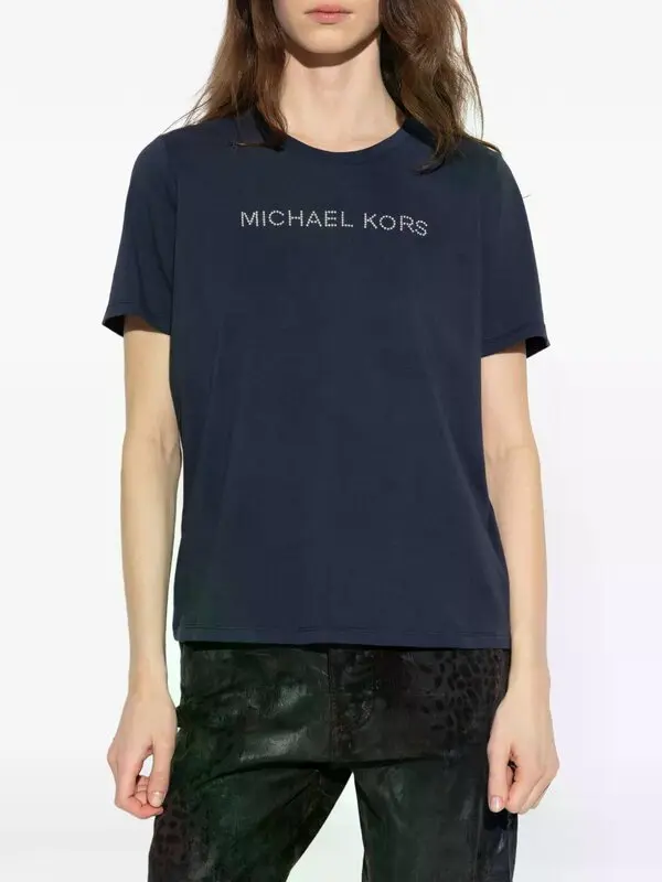 Michael Kors Logo Studded T-shirt - Blue