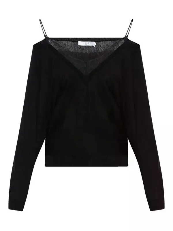 IRO PARIS Lace V-neck Sweater