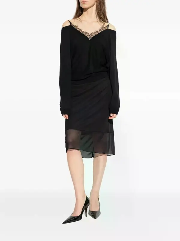 IRO PARIS Lace V-neck Sweater