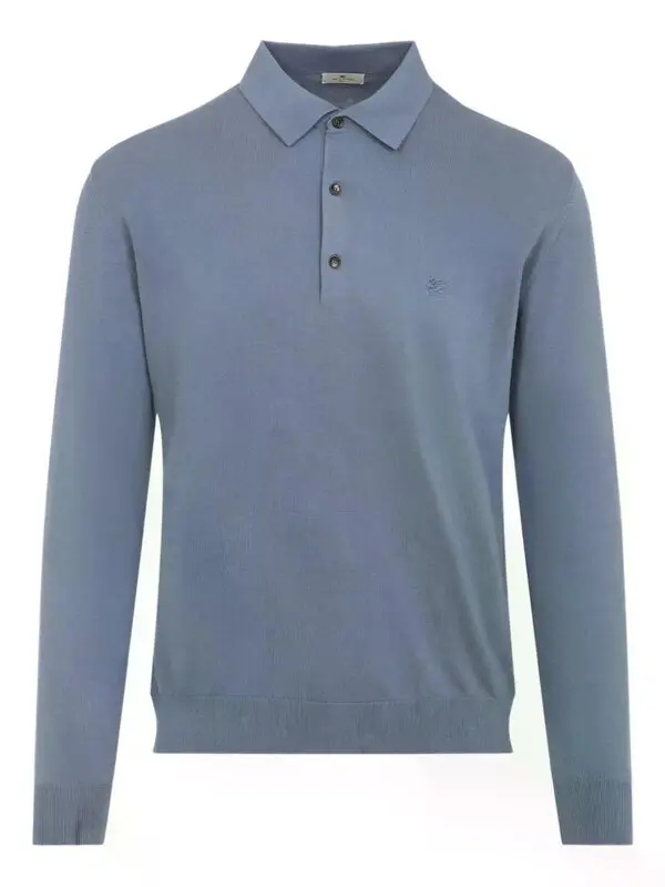 Etro Buttoned Polo Shirt - Blue