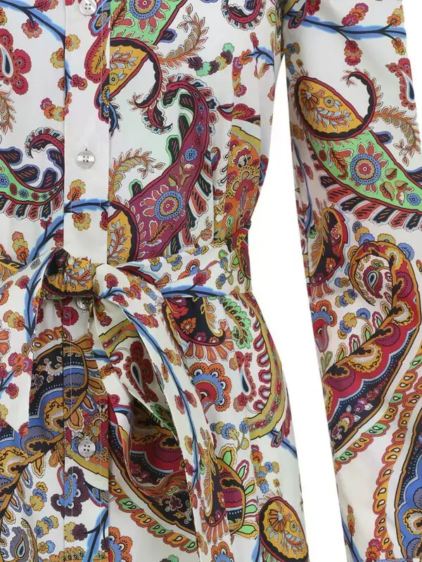 Etro Paisley-pattern Midi Shirt Dress - White