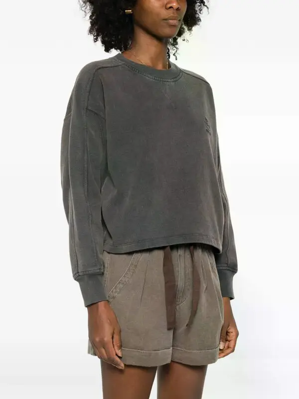 MARANT ETOILE Logo-embroidered Sweatshirt - Grey