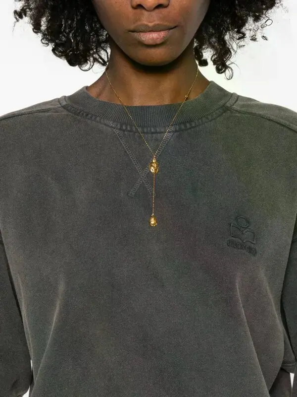 MARANT ETOILE Logo-embroidered Sweatshirt - Grey