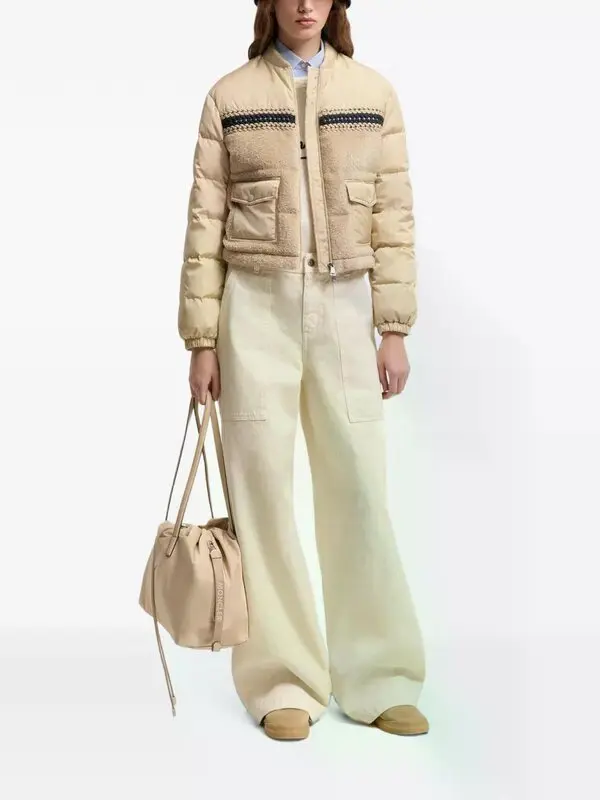 Moncler Wide Leg Trousers - Neutrals
