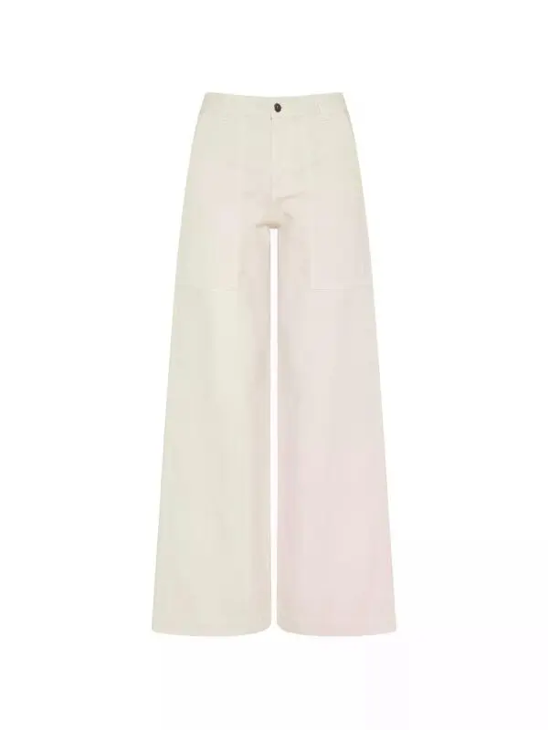 Moncler Wide Leg Trousers - Neutrals