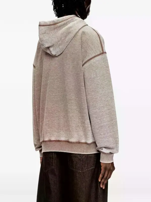 DIESEL® Studded-embellishment Printed Hoodie - Neutrals