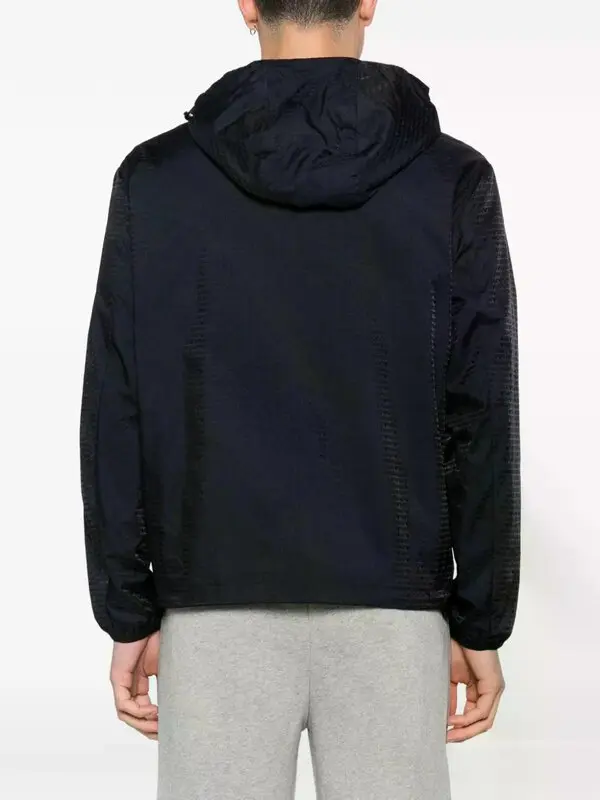 Emporio Armani Logo-jacquard Zip-up Hoodie Jacket