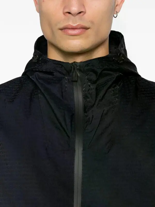 Emporio Armani Logo-jacquard Zip-up Hoodie Jacket