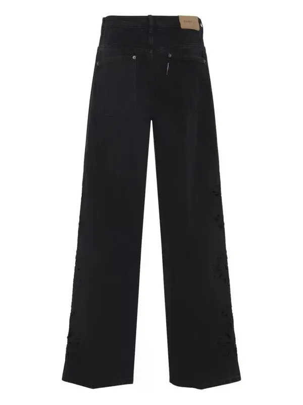 Farm Rio Floral-appliqué Five-pocket Jeans