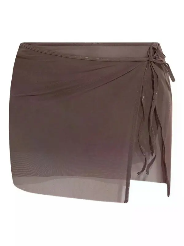 Bond Eye Side-tie Mesh Mini Skirt