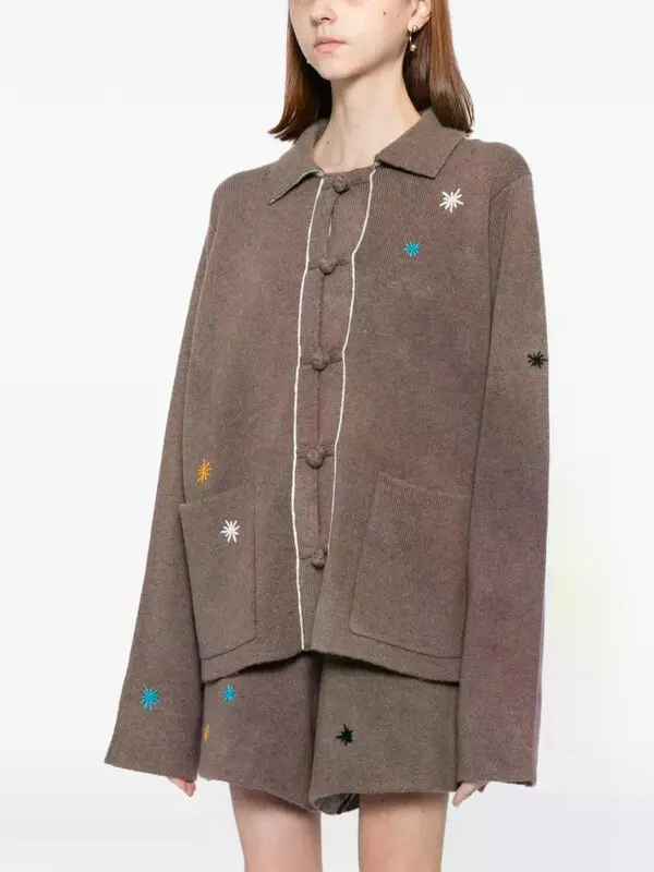 YANYAN Horse-embroidered Cardigan