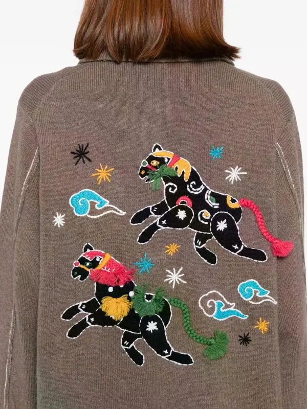 YANYAN Horse-embroidered Cardigan