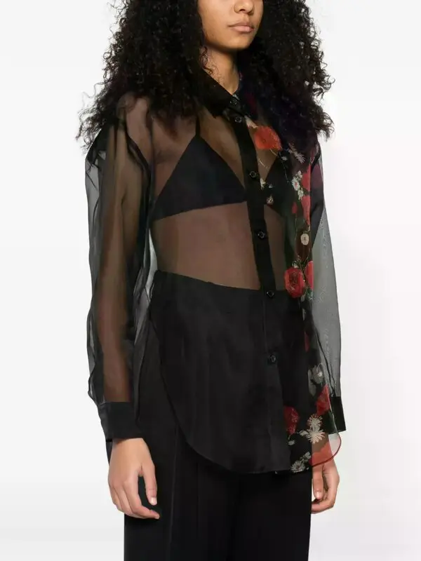 Khaite Floral Sheer Shirt