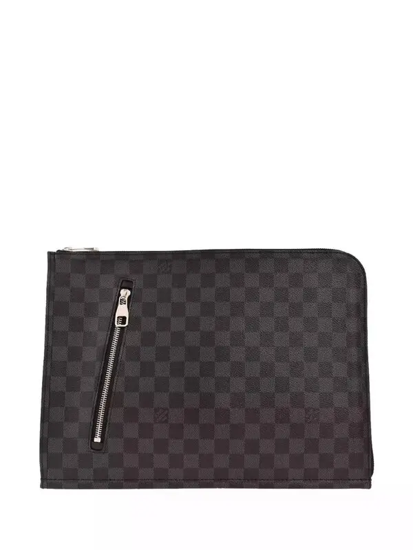 LOUIS VUITTON 2012 Zipped Clutch Bag - Black