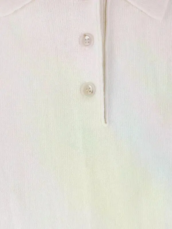 ALLUDE Three-button Knitted Polo Shirt