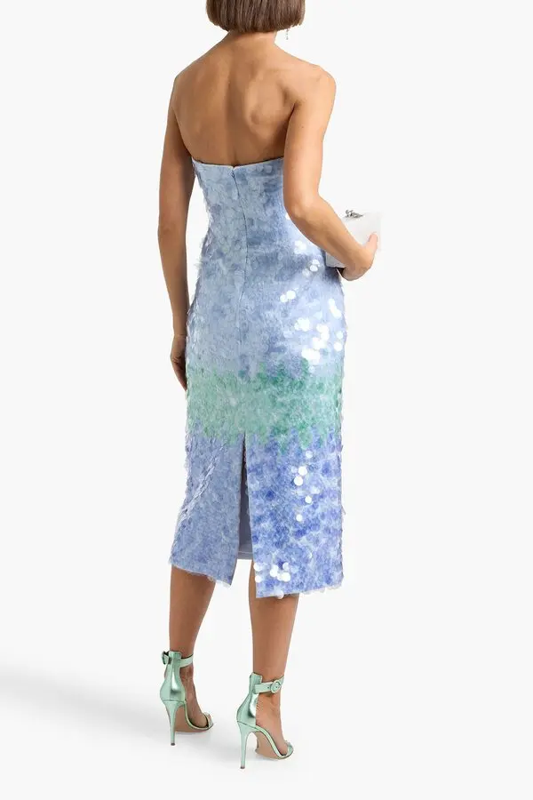 carolina herrera light blue dress CAROLINA HERRERA light blue floral collage print sleeveless faille dress US4 S main image 0